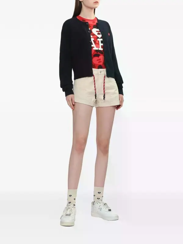 A BATHING APE Buttoned Cardigan With Heart Motif