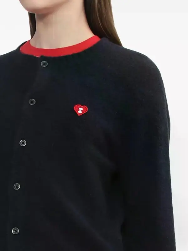 A BATHING APE Buttoned Cardigan With Heart Motif