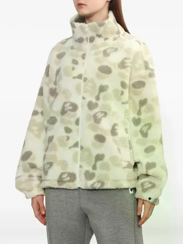 A BATHING APE Printed Zip-up Fleece Jacket