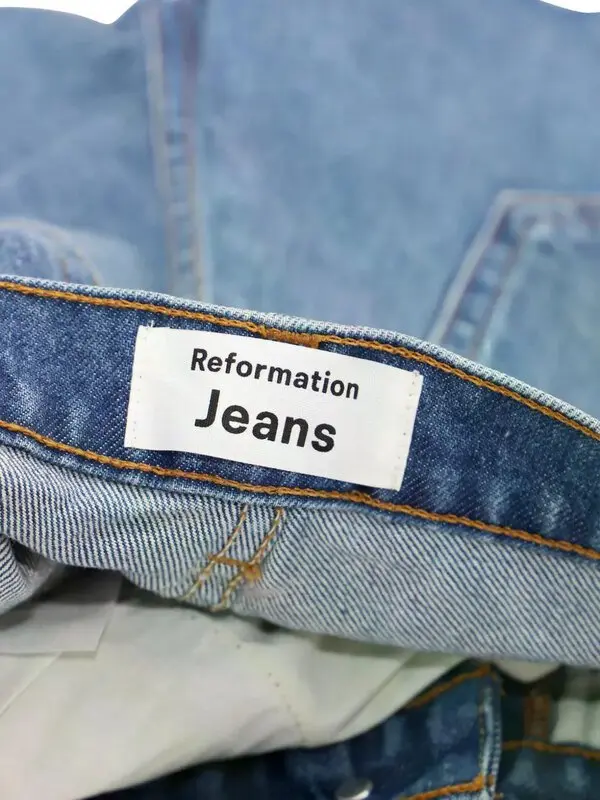 REFORMATION Raw-hem Denim Shorts