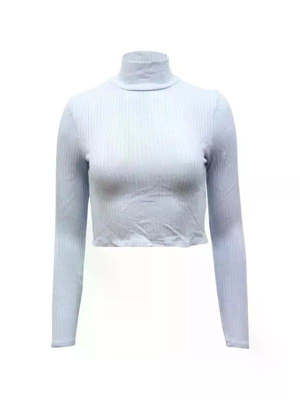 REFORMATION High-neck Ribbed Cropped Top