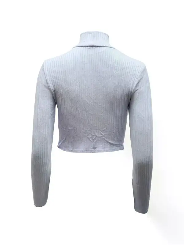 REFORMATION High-neck Ribbed Cropped Top