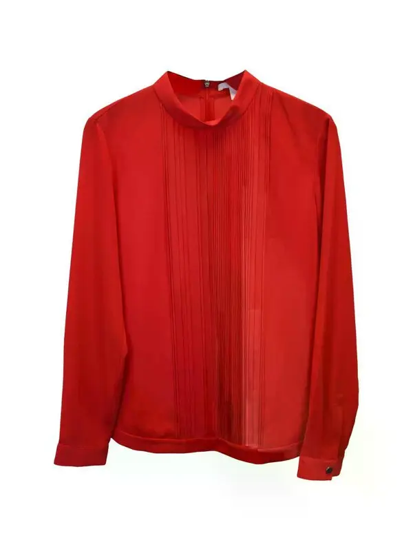 BOSS Pleated Mock-neck Top