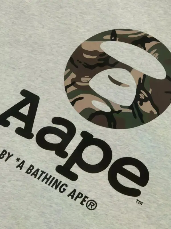 AAPE BY *A BATHING APE Camouflage-logo T-shirt - Grey