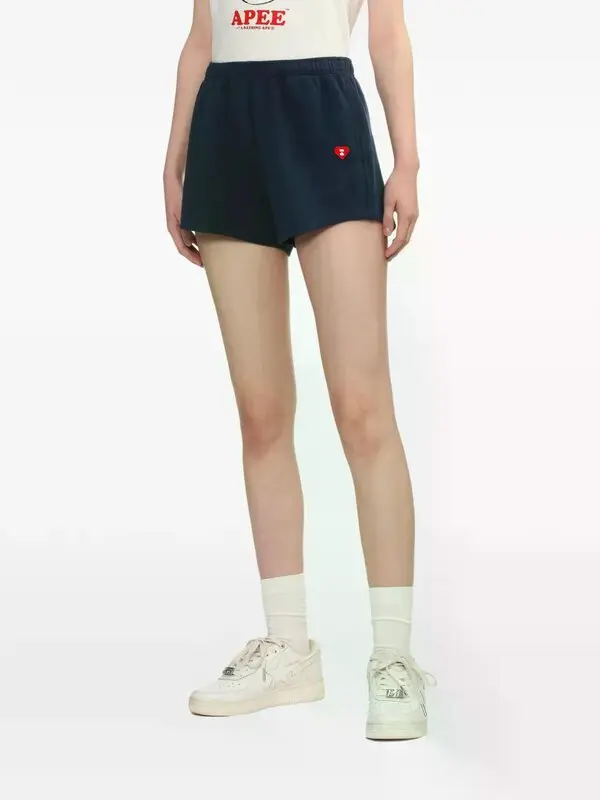 A BATHING APE Embroidered Drawstring Shorts - Blue
