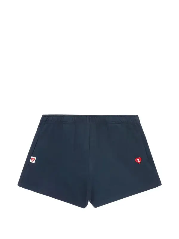A BATHING APE Embroidered Drawstring Shorts - Blue
