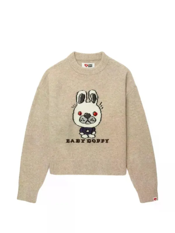 A BATHING APE Apee™ * Graphic Knitwear - Neutrals