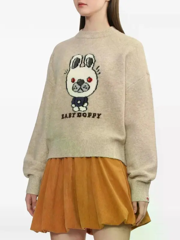 A BATHING APE Apee™ * Graphic Knitwear - Neutrals