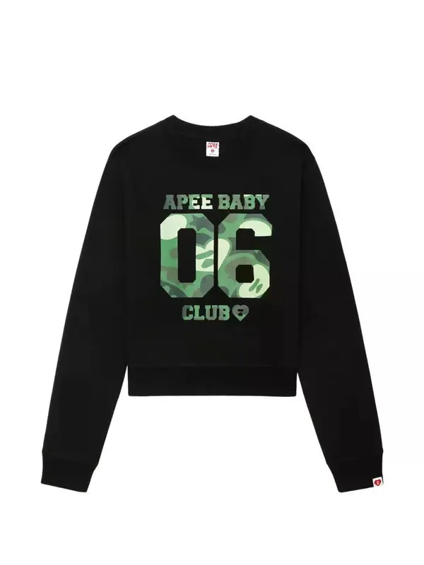 A BATHING APE Camouflage Graphic Crewneck Sweater