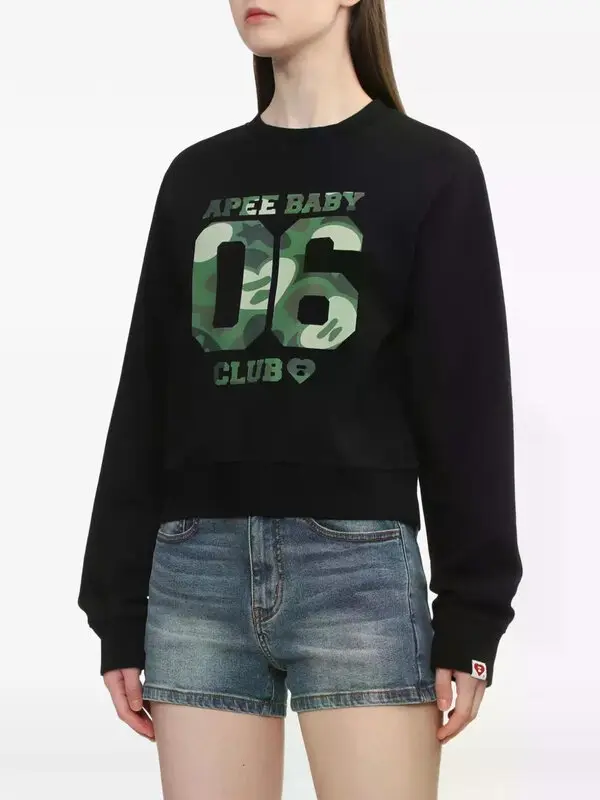 A BATHING APE Camouflage Graphic Crewneck Sweater