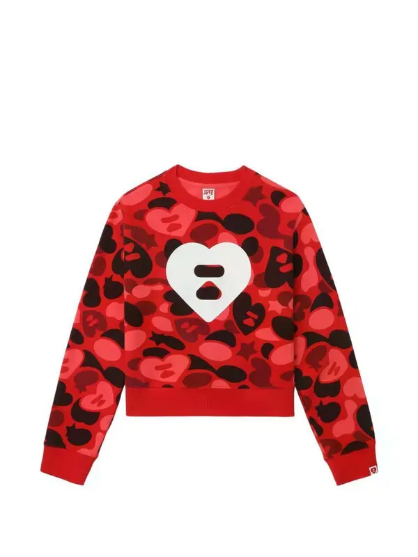 A BATHING APE Heart-print Sweater