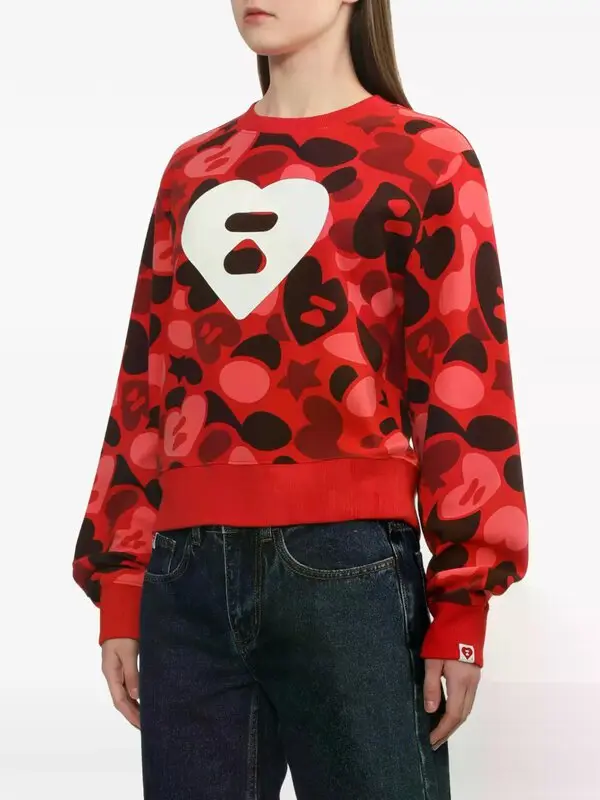 A BATHING APE Heart-print Sweater
