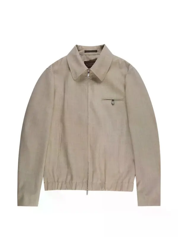 Montedoro Primo Zip-up Wool Bomber Jacket - Neutrals