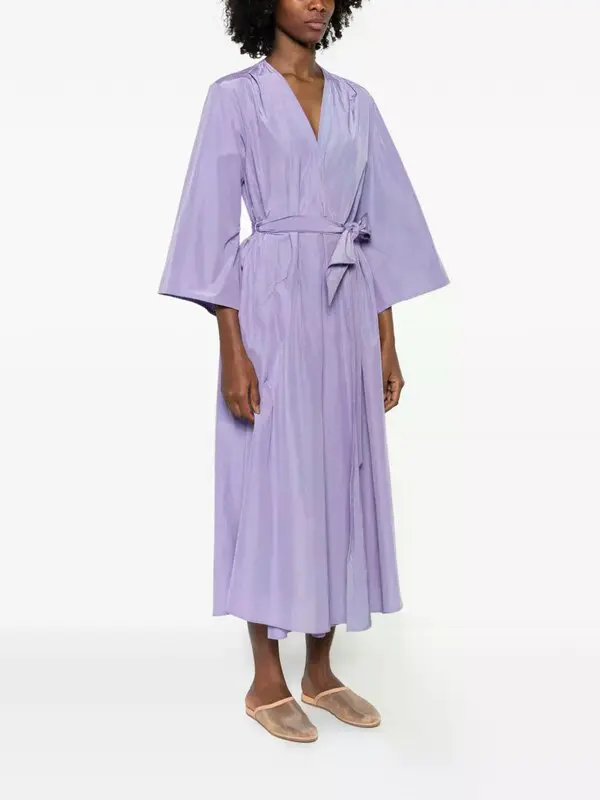 FORTE_FORTE Belted Midi Dress - Purple