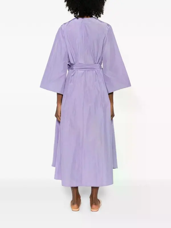FORTE_FORTE Belted Midi Dress - Purple