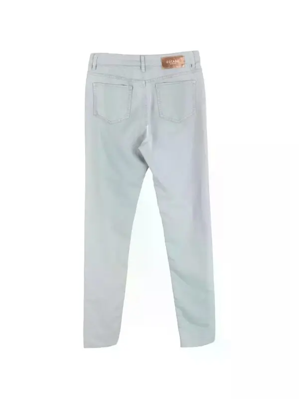 Escada Straight-leg Cotton Trousers - Grey