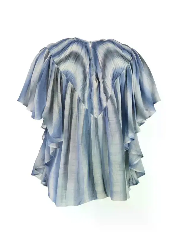 Chloé Ruffled Tie-dye Blouse