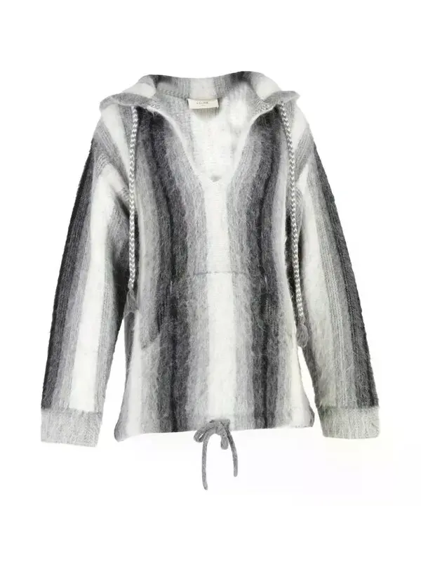 Celine Striped Alpaca Wool Hood
