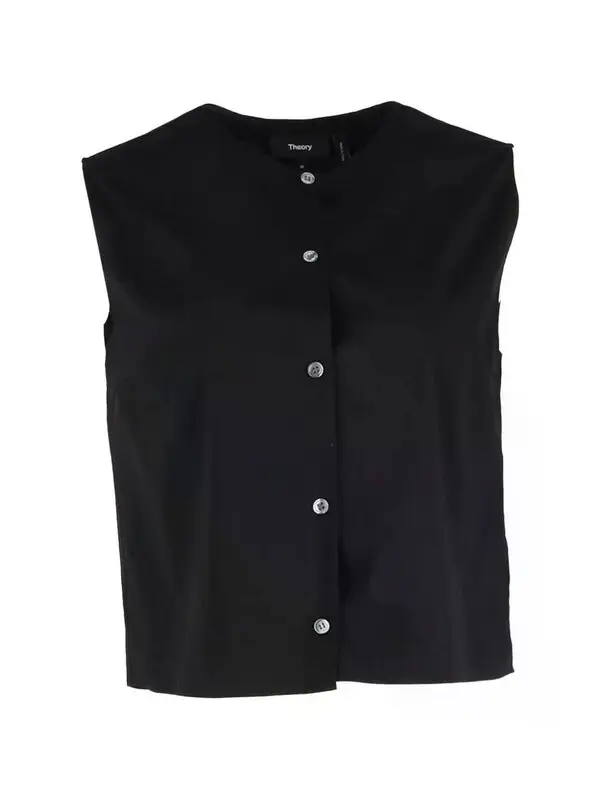 Theory Button-front Cotton Shirt