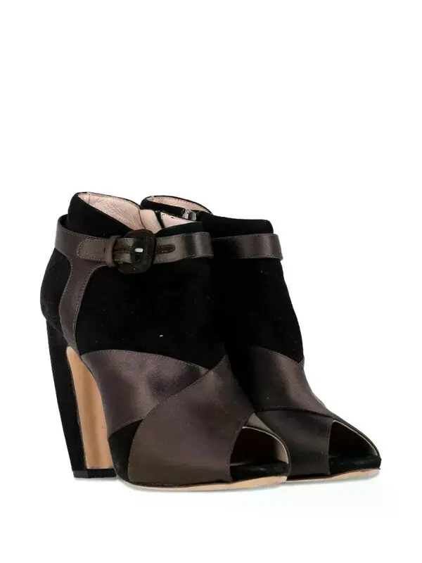 Miu Miu Peep-toe Buckle Ankle Boots