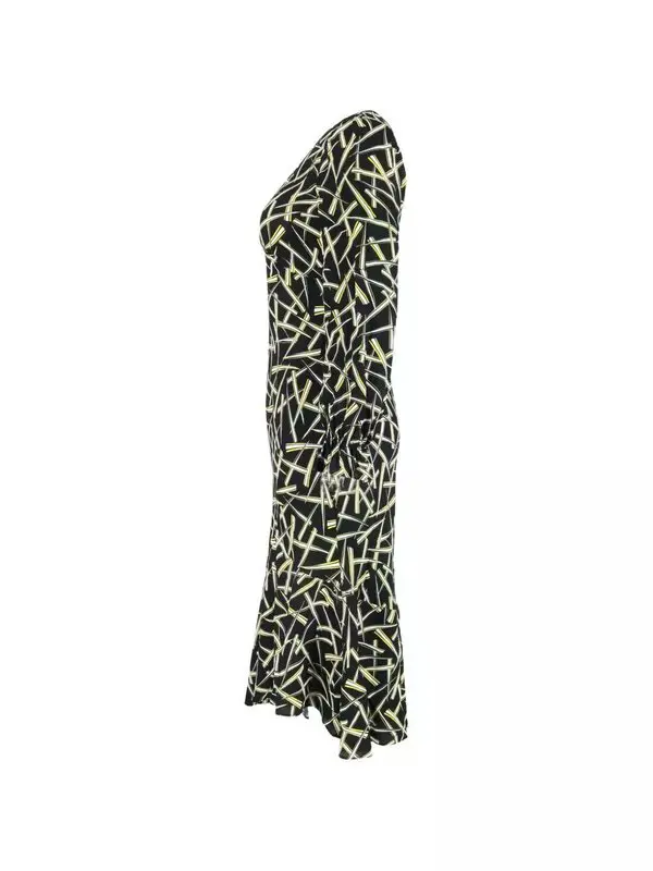 Diane Von Furstenberg Vintage Geometric-pattern Midi Dress