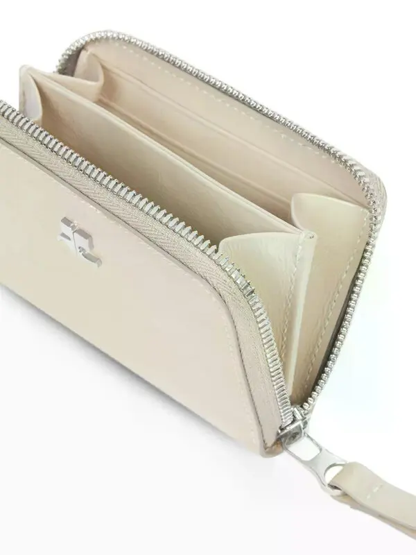 COURREGES Zipped Compact Wallet - Neutrals