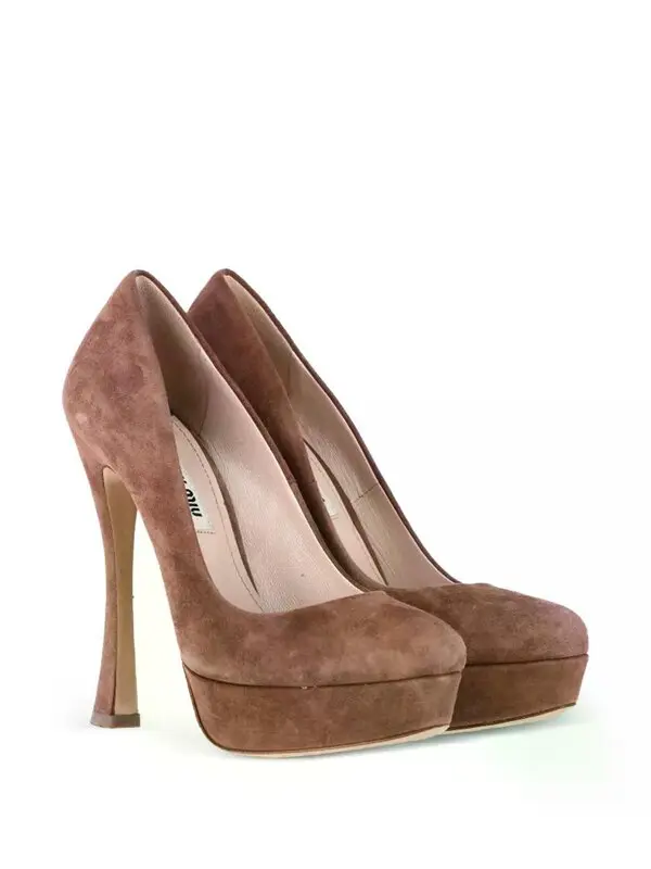 Miu Miu Platform Suede Pumps