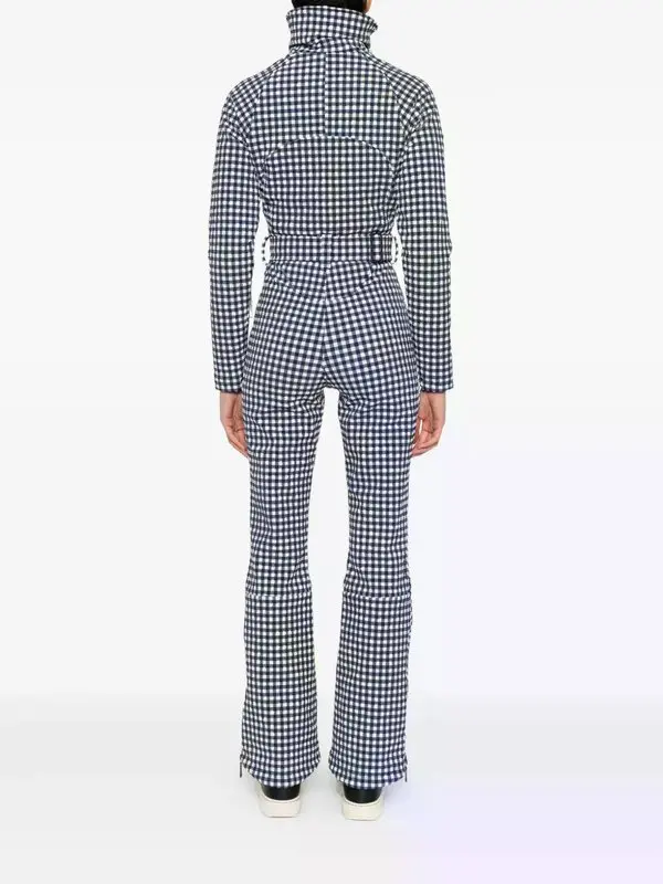 Cordova Chatel Checkered Belted Ski Suit - Blue