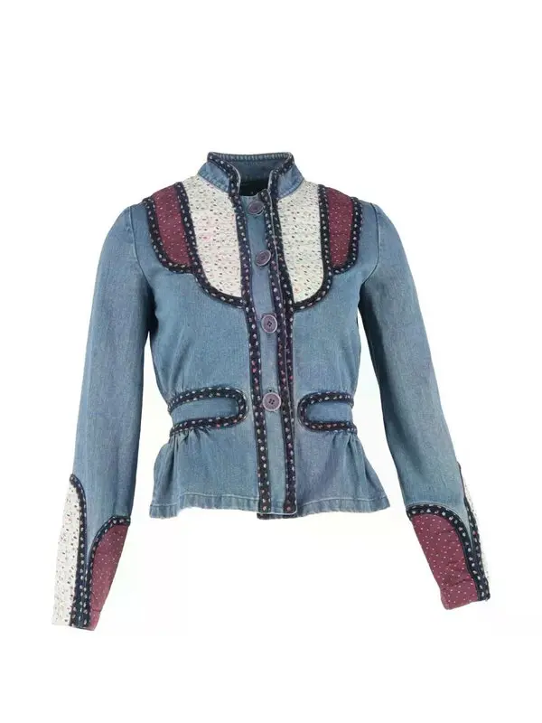 Marc Jacobs Calico Button Jacket - Blue