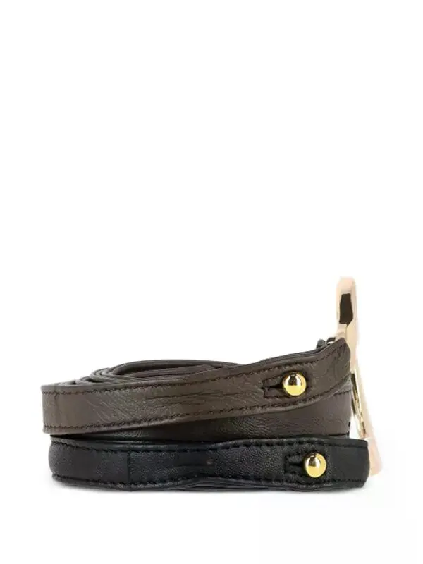Diane Von Furstenberg Double-Strap Leather Belt - Brown  display picture 3