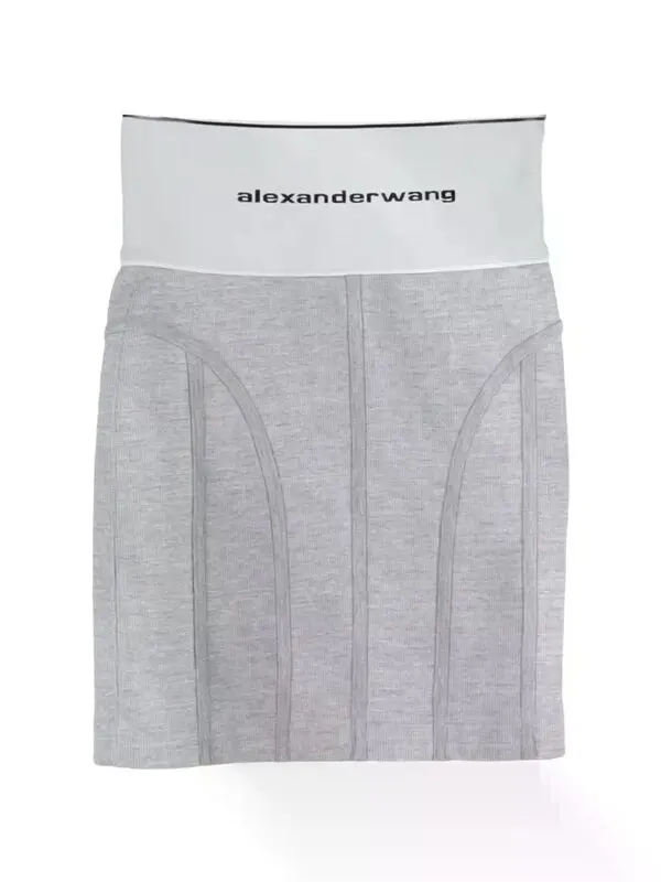 ALEXANDER WANG Elastic-logo Mini Skirt