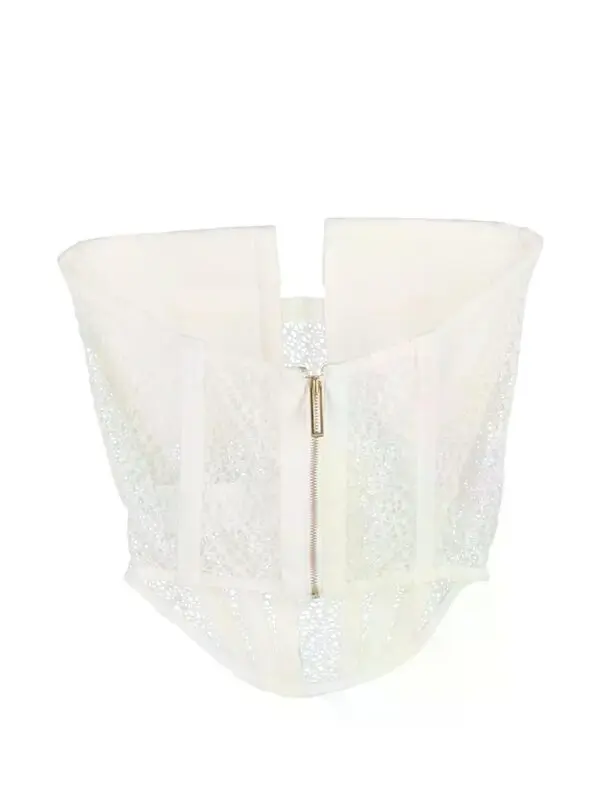 DION LEE Lace-detail Corset Top