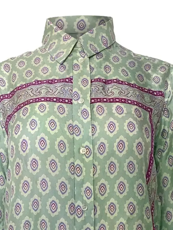 Sandro Printed Long-sleeved Shirt