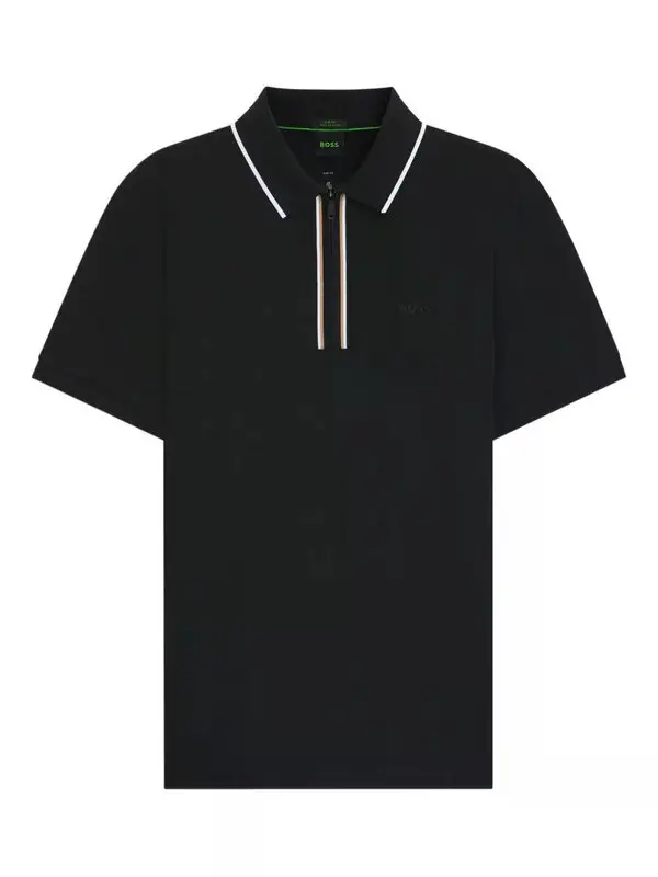 BOSS Philix Half-zip Polo Shirt - Black