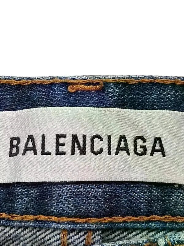 Balenciaga Distressed-effect Denim Shorts