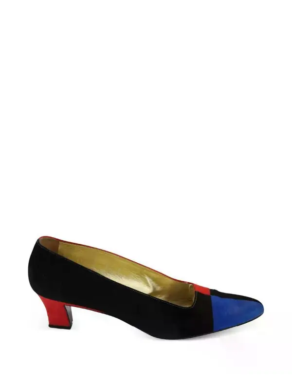 Escada 1980s Colour-block Suede Pumps