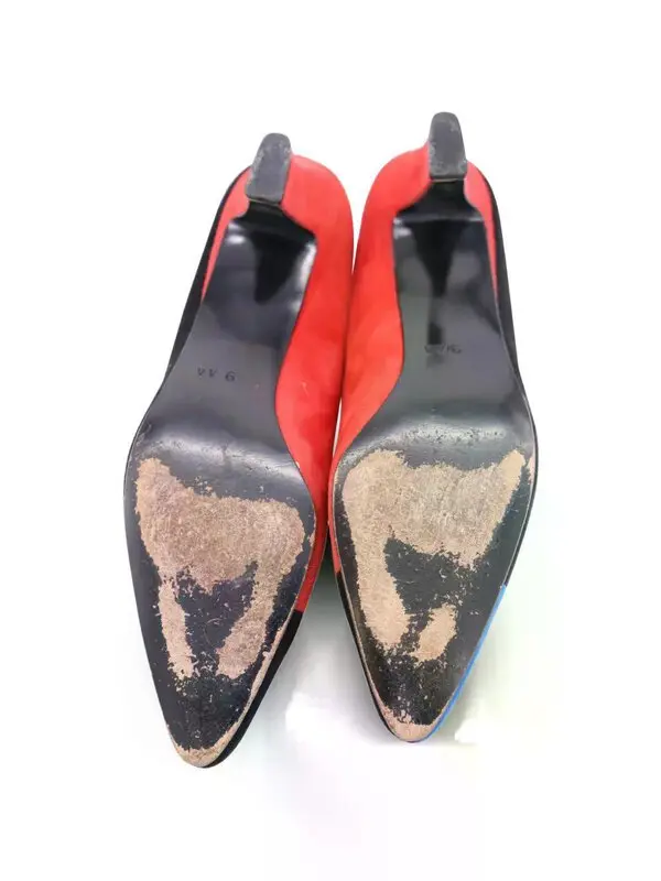 Escada 1980s Colour-block Suede Pumps