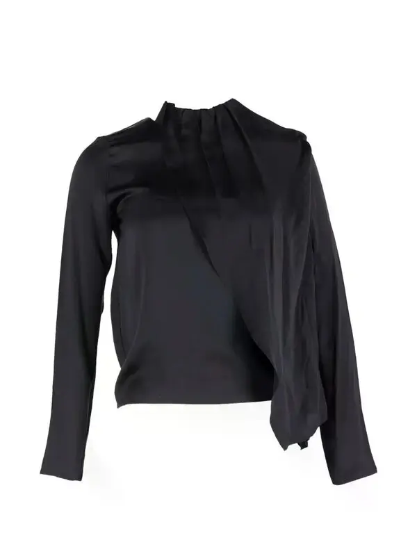 Dodo Bar Or Berna Silk Draped Scarf Blouse