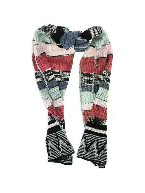 Missoni Zigzag-knit Scarf - Black