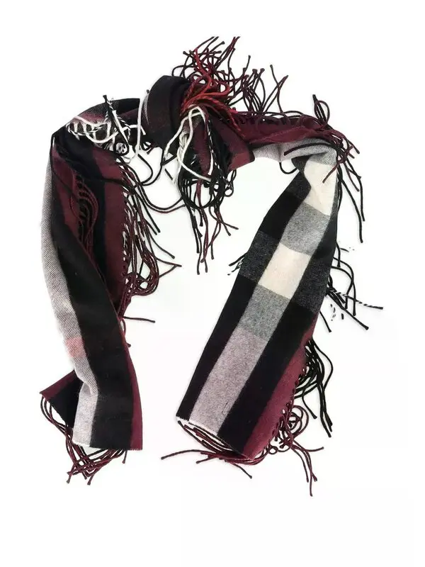 Burberry Fringed Checked Scarf