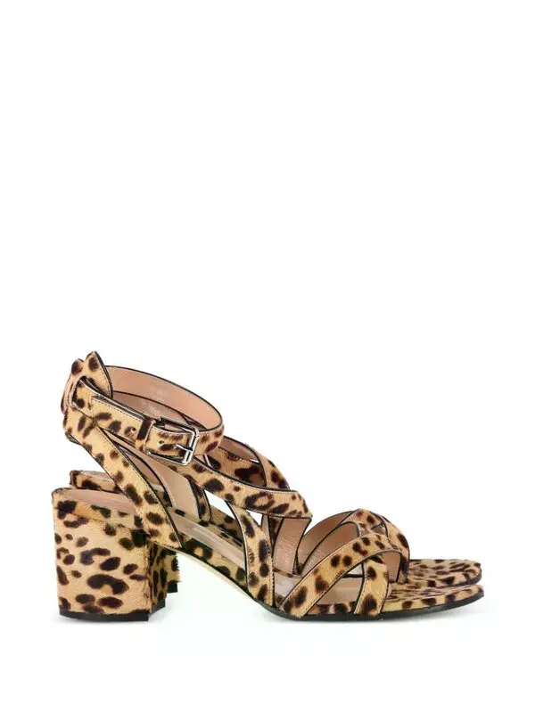 GIANVITO ROSSI Leopard-print Block-heel Sandals