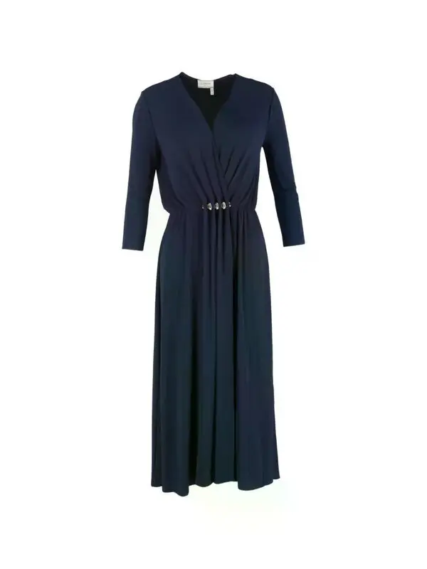 LANVIN V-neck Long-sleeve Midi Dress