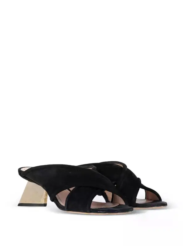 NICHOLAS KIRKWOOD Cross-strap Sculpted Mules