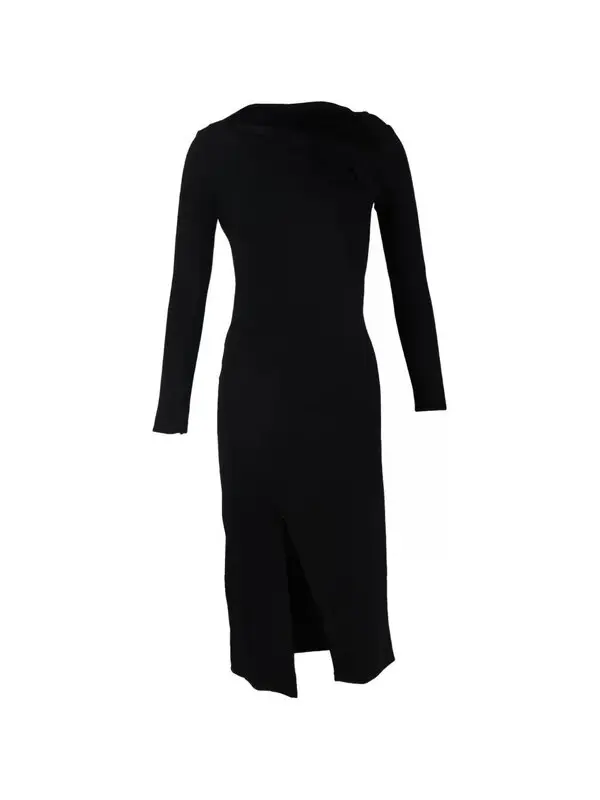 Oscar De La Renta Draped Asymmetric Midi Dress