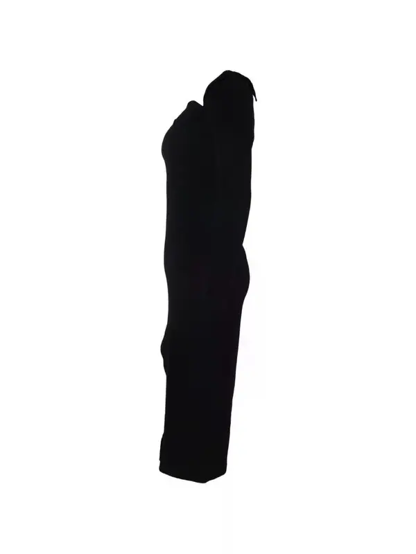 Oscar De La Renta Draped Asymmetric Midi Dress