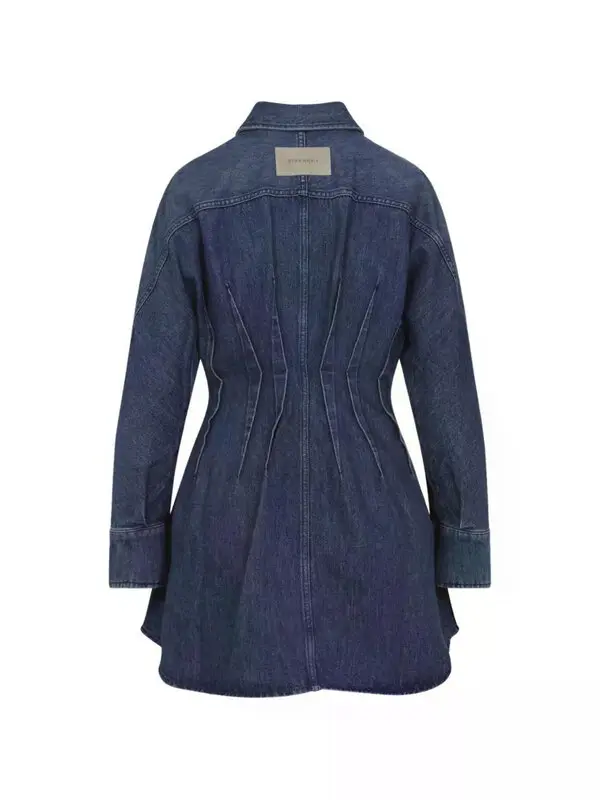 Givenchy Buttoned Denim Mini Dress - Blue