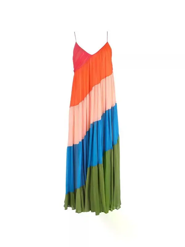 Carolina Herrera Diagonal-stripe Maxi Dress