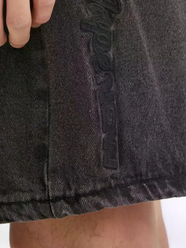 AAPE BY *A BATHING APE Logo-detail Denim Shorts - Black