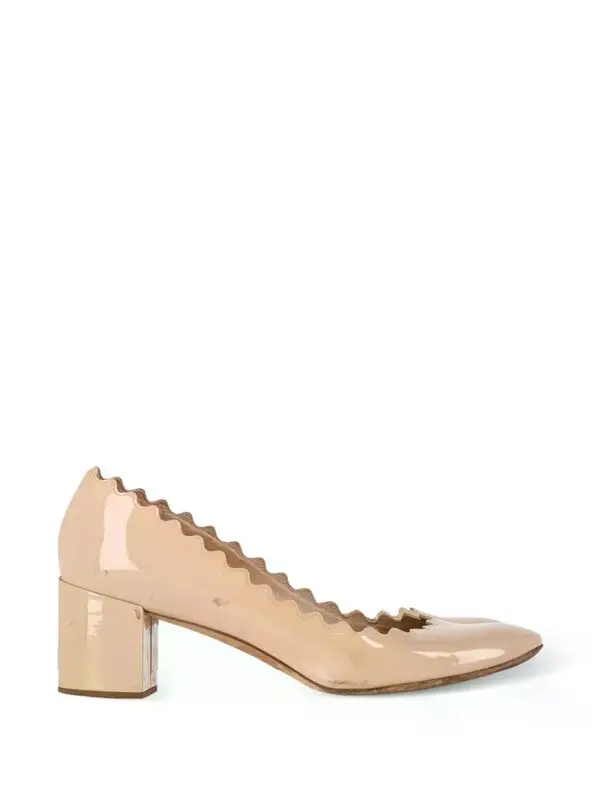 Chloé Scalloped Block-heel Pumps
