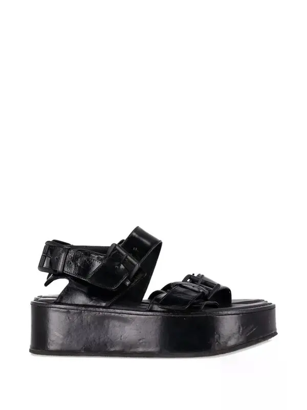ANN DEMEULEMEESTER VINTAGE Leather Strappy Platform Sandals